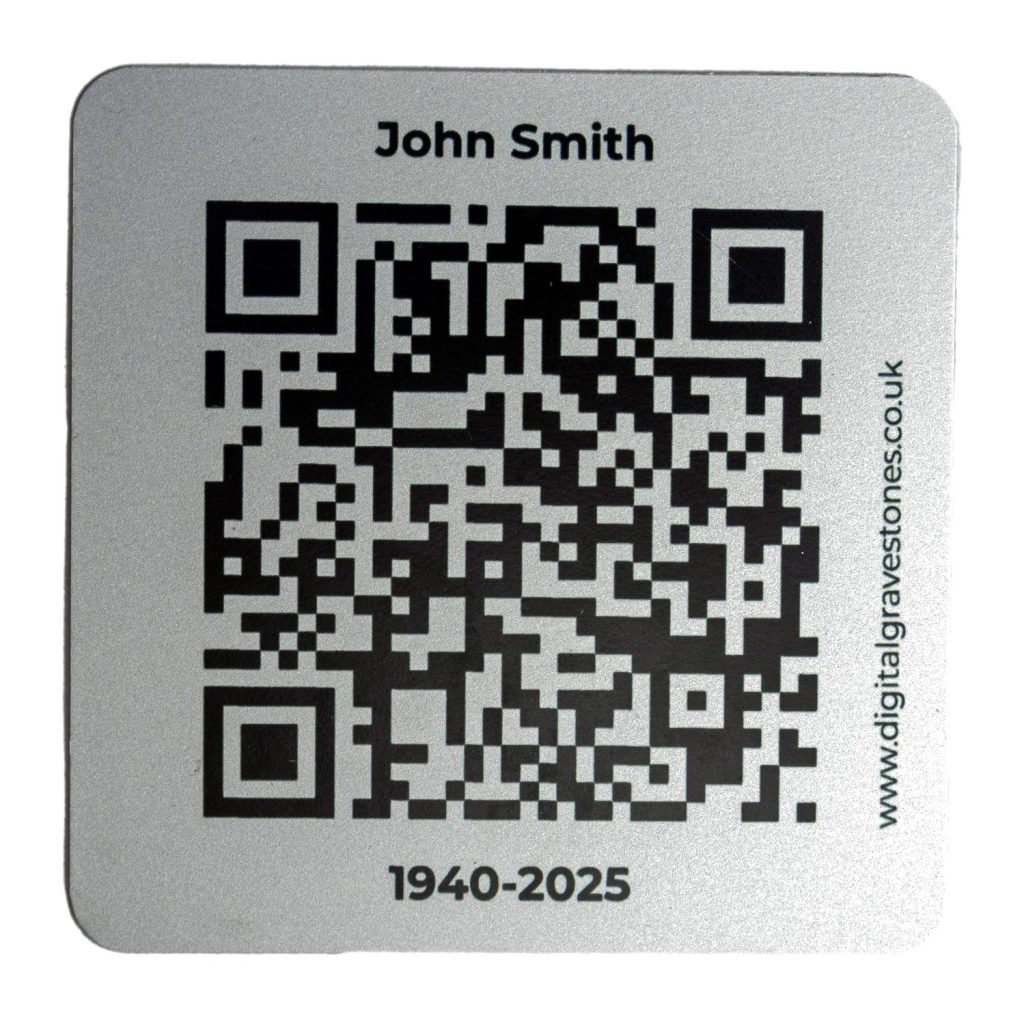 Metal QR Code Plaque for Digital Memorials | Durable QR Code